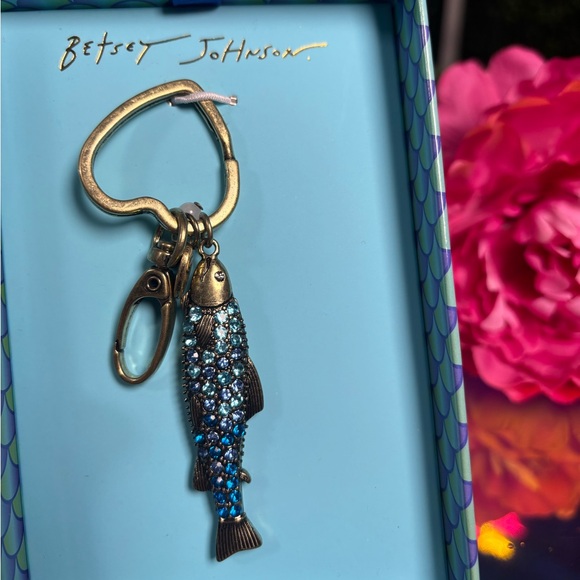 Betsey Johnson | Accessories | Nwt Betsey Johnson Crystal Blue Sardine ...